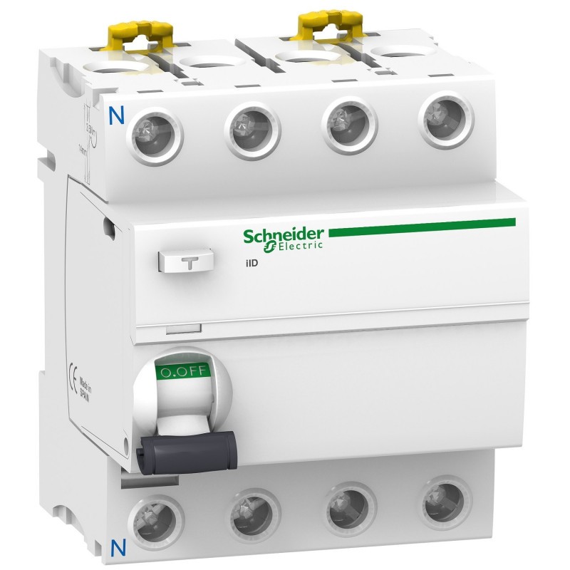 Interrupteur différentiel tétrapolaire 40A type AC 30mA - 4 modules ...